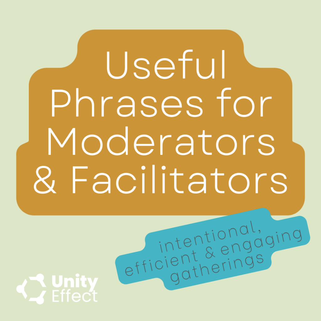 Useful Phrases for Moderators & Facilitators - Network Weaver